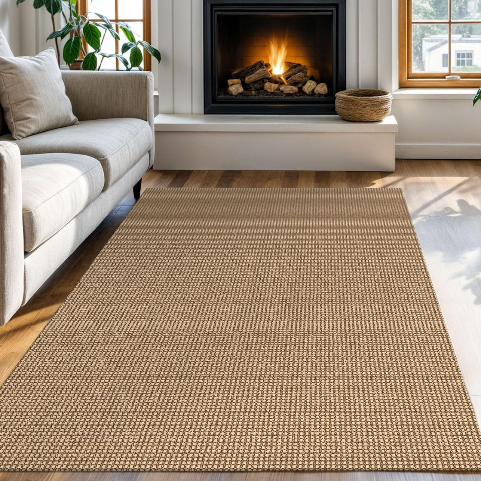 Amazon.com: TRUEDAYS Washable Rug for Home Decor 4x6 Grey Neutral ...