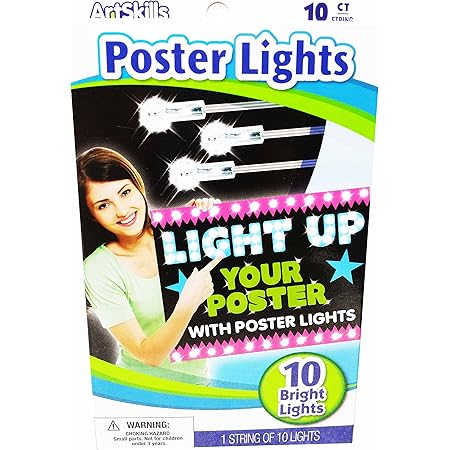 Amazon.com: Artskills Poster Lights ~ Light Up Your Poster ~ Includes 1 ...