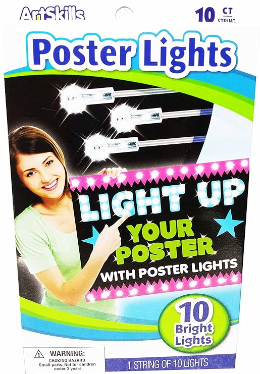 Artskills Poster Lights Light Up Your Poster Includes 1 String Of 10 Lights Amazon in Artskills Poster Lights Light Up Your Poster Includes 1 String Of 10 Lights Amazon in