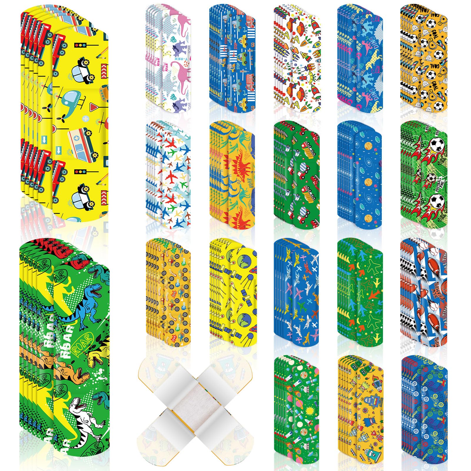 Amazon.com: 120 Pcs Kids Bandages Bulk Cute Cartoon Flexible Bandages ...
