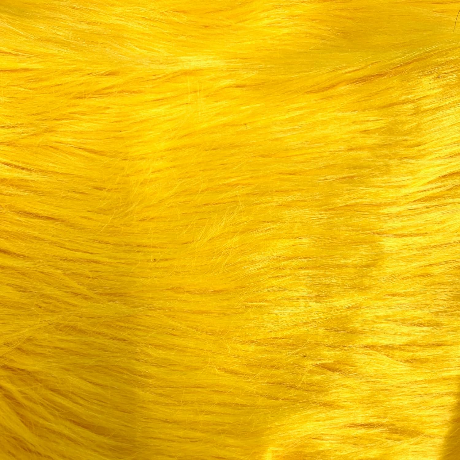 Amazon.com: Eden Yellow Shaggy Long Pile Soft Faux Fur Fabric for ...