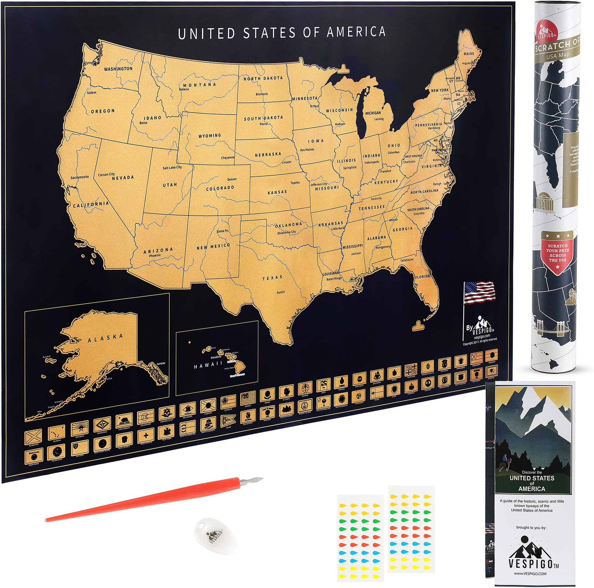 Amazon.com: North America Scratch Off Map Lighting in the Dark with ...