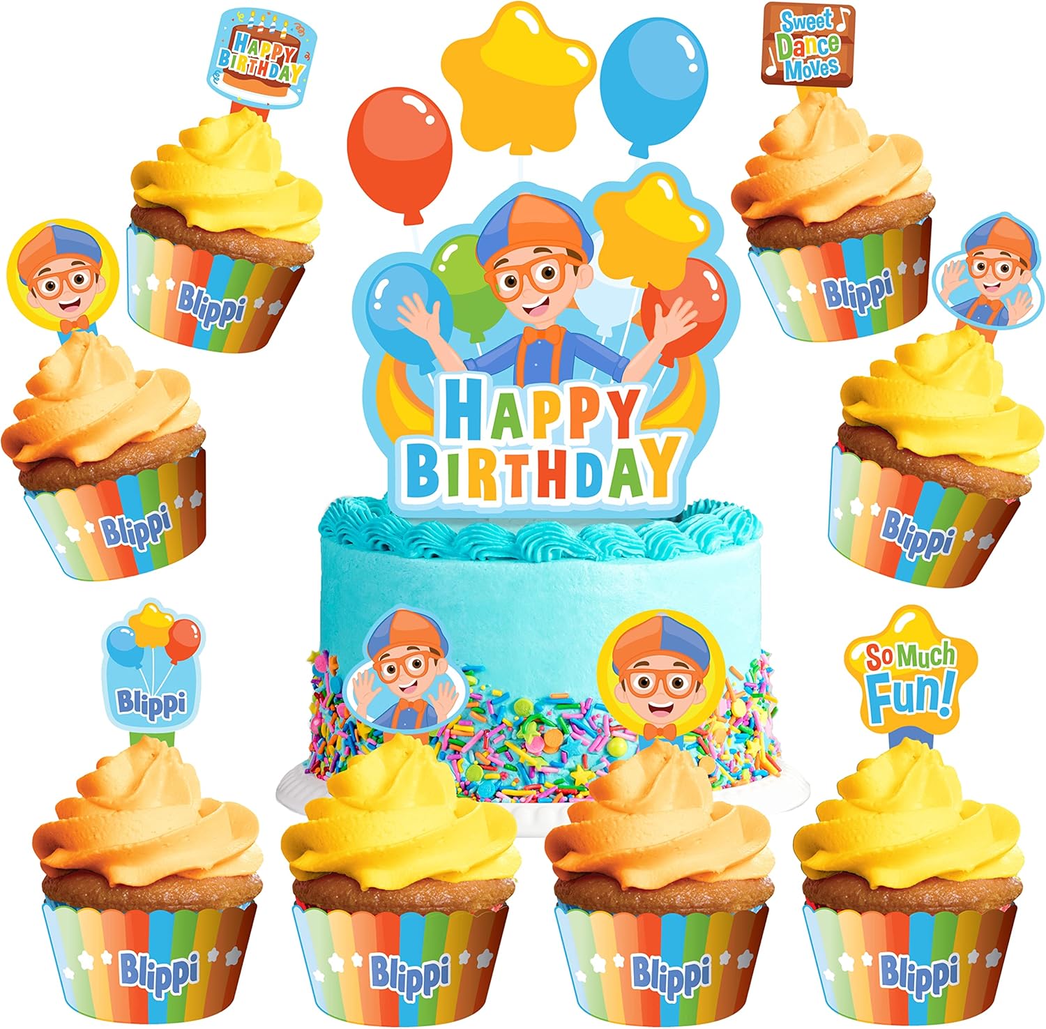 Amazon Treasures Gifted Blippi Birthday Party Supplies Cake