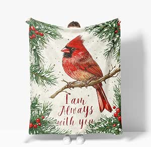Amazon.com: Cardinal Blanket Warm Plush Christmas Cardinals Flannel ...