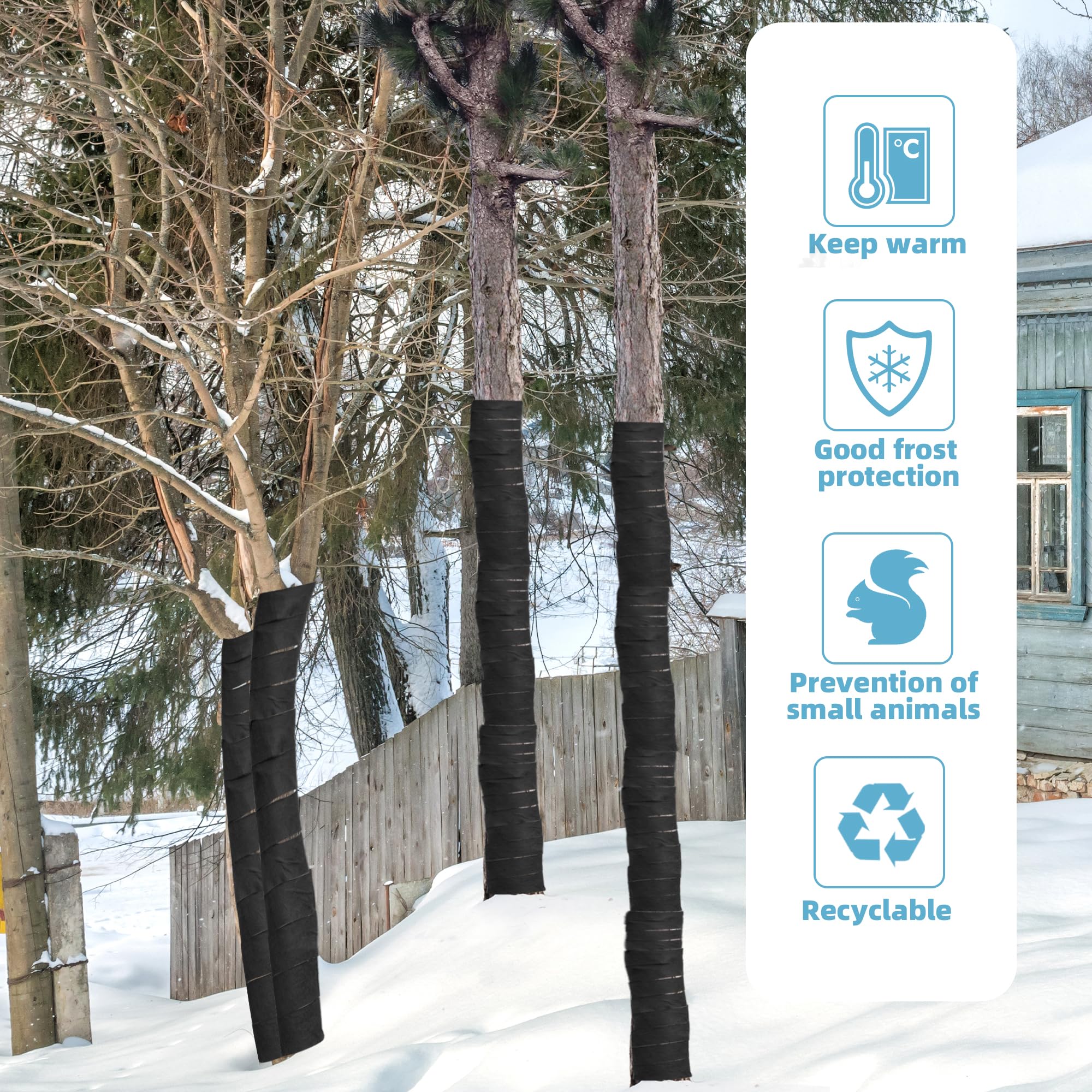Snapklik.com : Warmfarm 2" X 32.8FT Felt Tree Protector Wrap,Ultimate ...