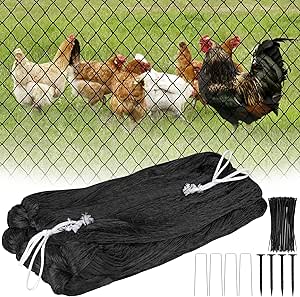 Amazon.com : Bird Netting for Chicken Coop, 25x50ft Chicken Netting with 1” Square Mesh Net ...