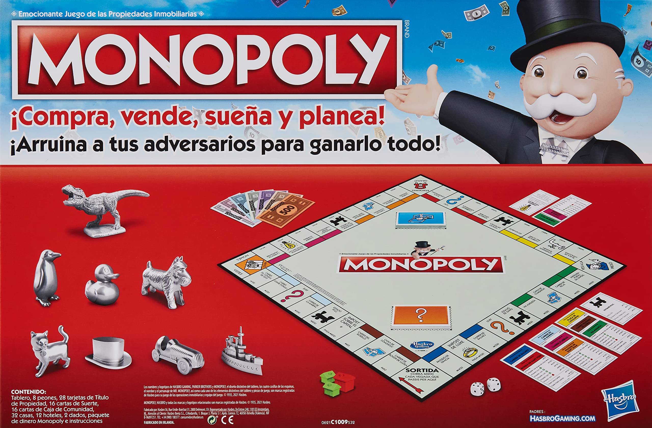 Monopoly family game for 2 to 6 players, game for children aged 8 and ...