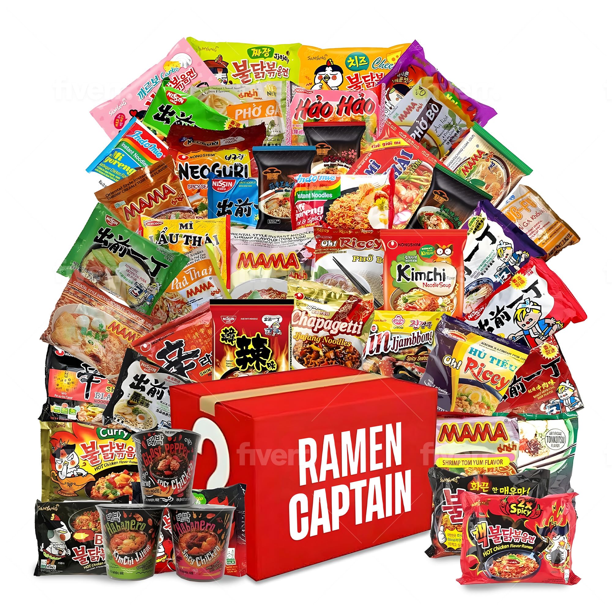 Buy Ramen Captain's Spicy Assorted Instant Noodles from around the ...