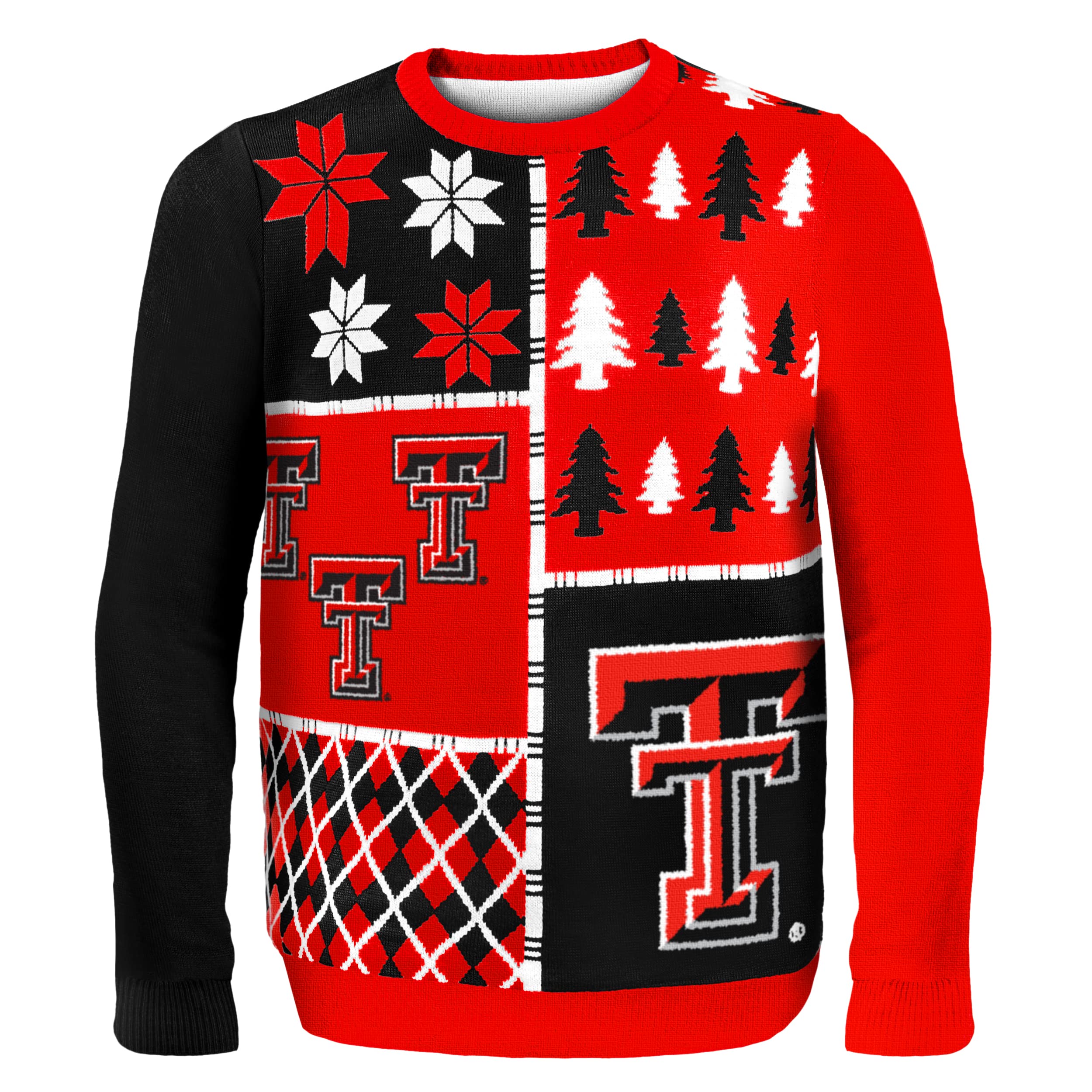 FOCO Men's NCAA Busy Block Ugly Sweater Texas Tech 9-567 Team Color for ...