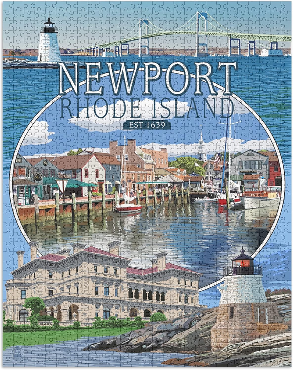 Amazon.com: Newport, Rhode Island, Montage Scenes (1000 Piece Puzzle ...
