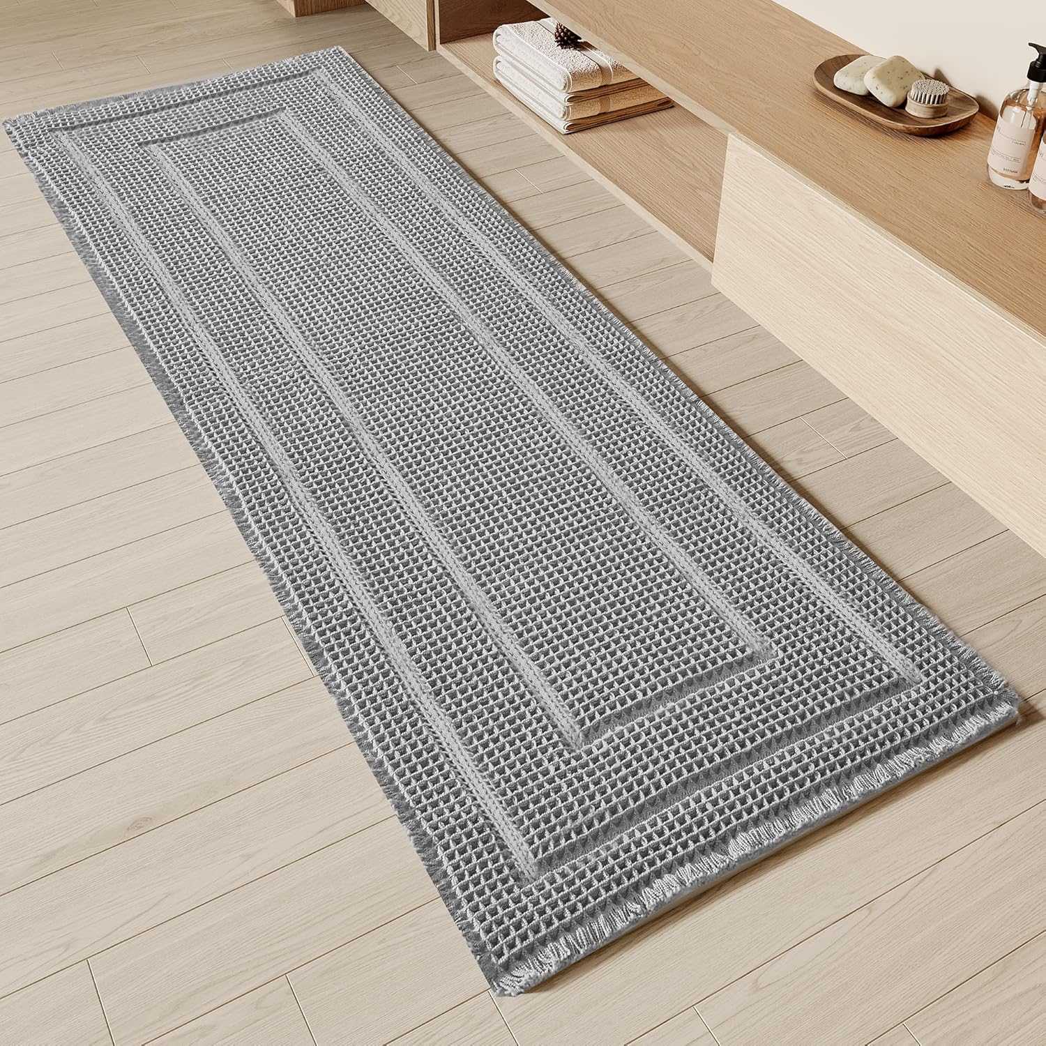 Amazon.com: BULULOM Bathroom Runner Rug Super Absorbent Non Slip Long ...