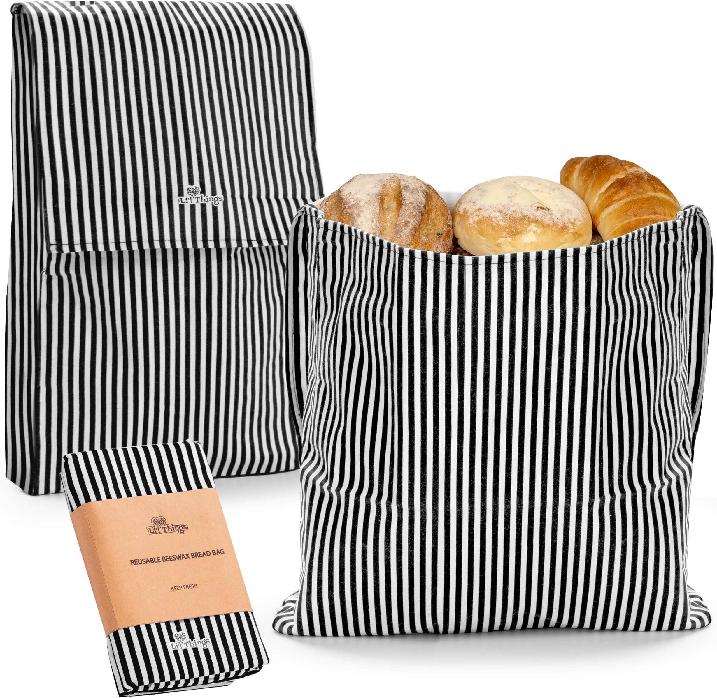 Amazon.com: Reusable Bread Bags for Homemade Bread (2 Pack) - Cotton ...