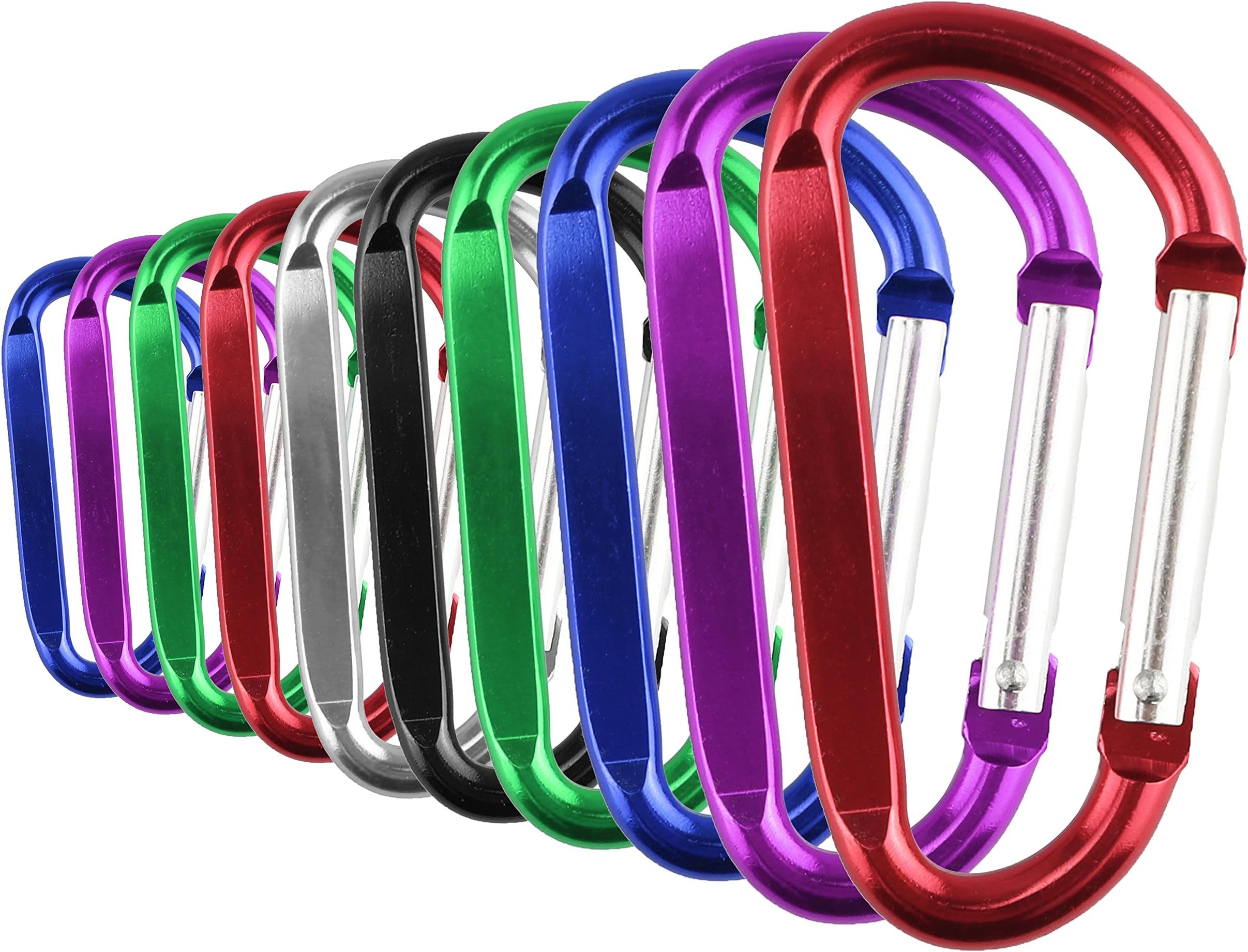 Amazon.com: Neteez Keychain Carabiner Clip - 2.6" Small D-Ring ...