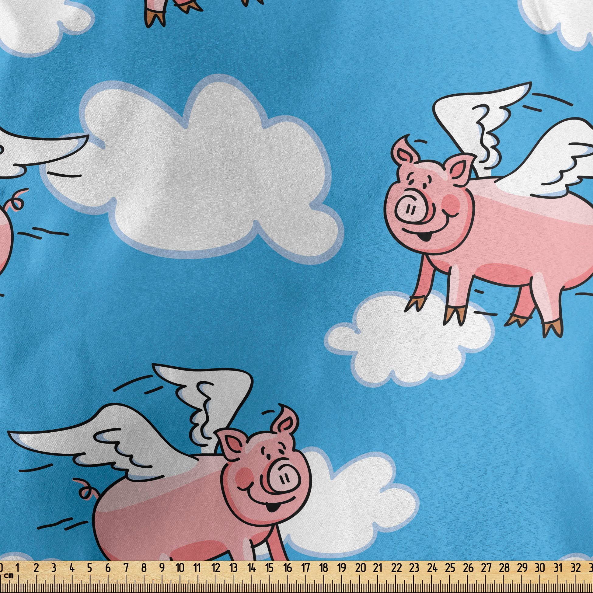 Flying Pig Fabric