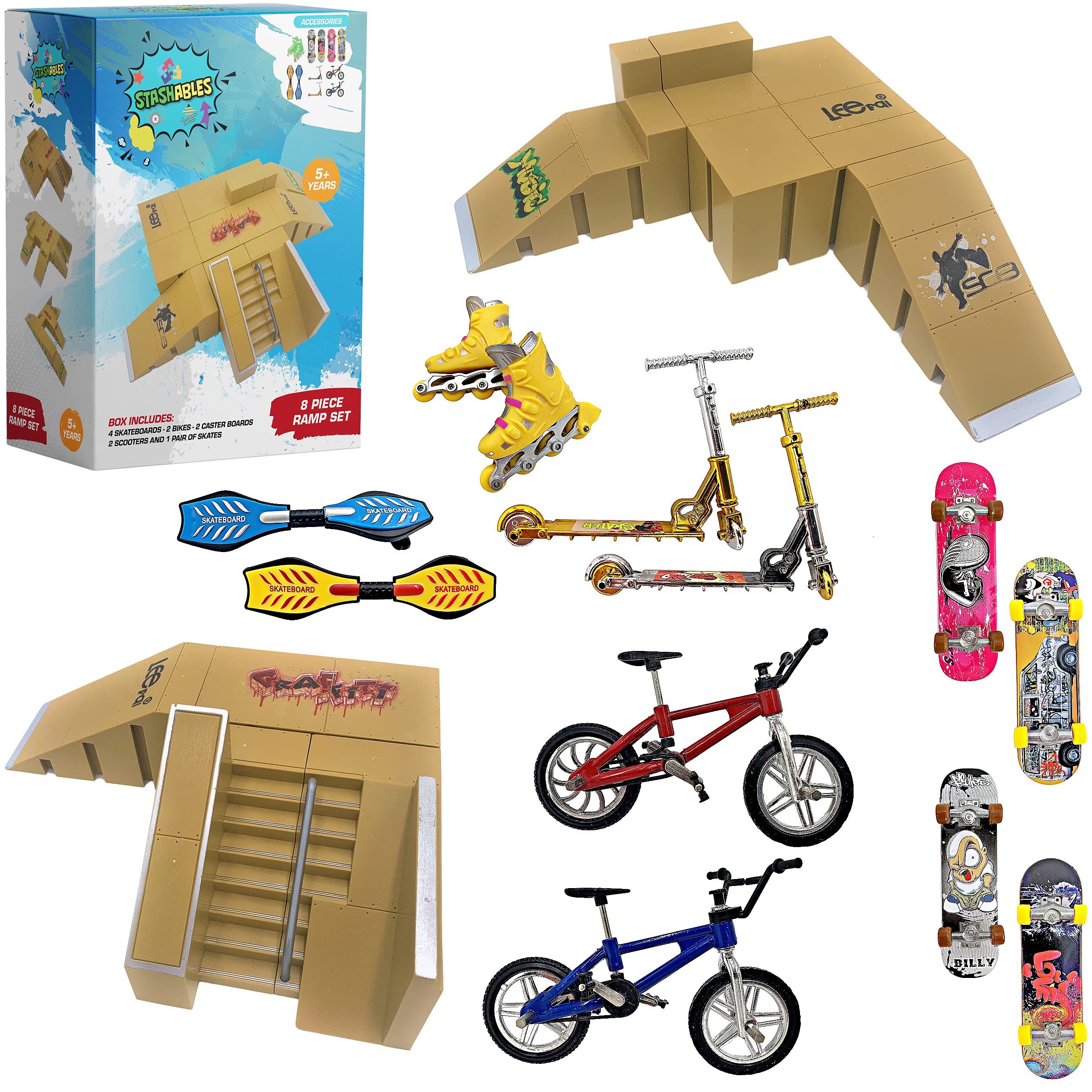 Finger Skateboard Ramp Set – Finger Skateboard – Finger Skatepark Kit ...