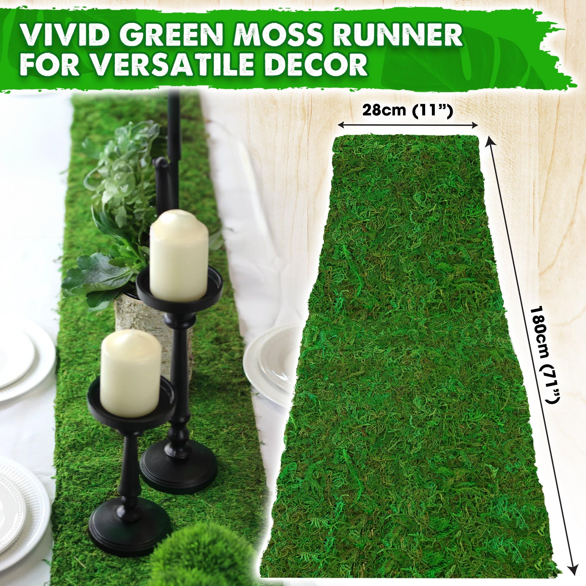 Snapklik.com : DUSPRO 71"x11" Sheet Moss Roll, Peel And Stick Moss ...