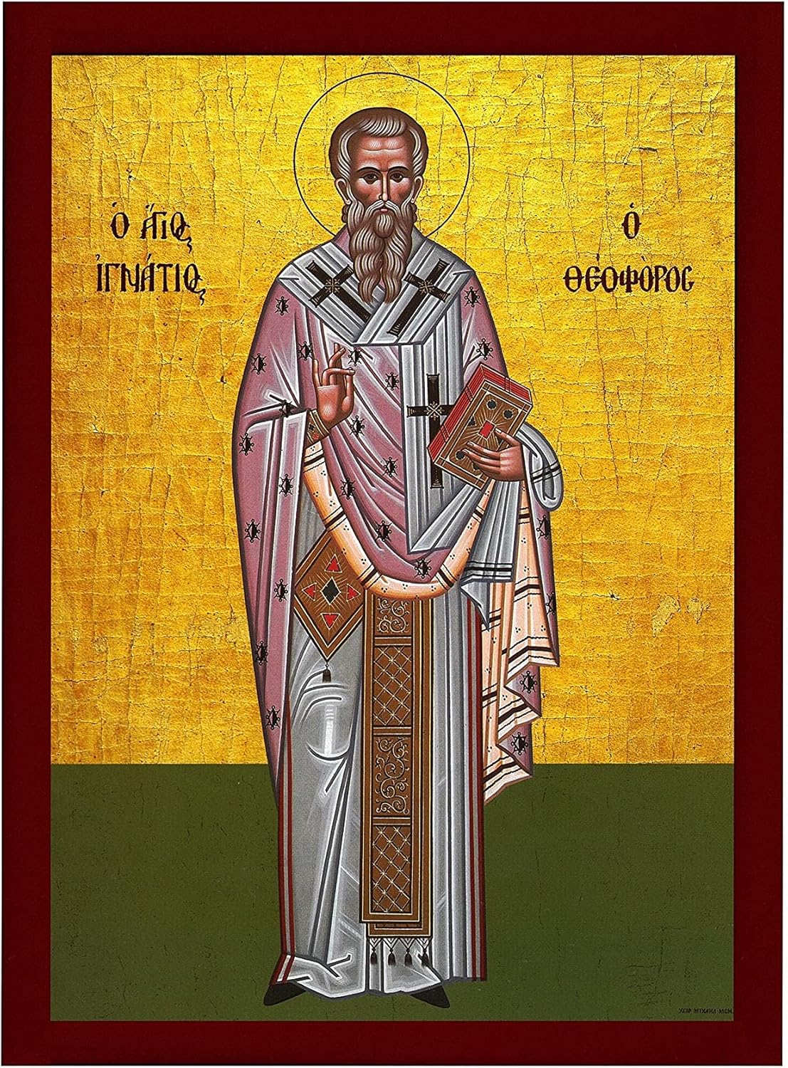 Amazon.com: Saint Ignatius icon, Handmade Greek Orthodox icon St ...