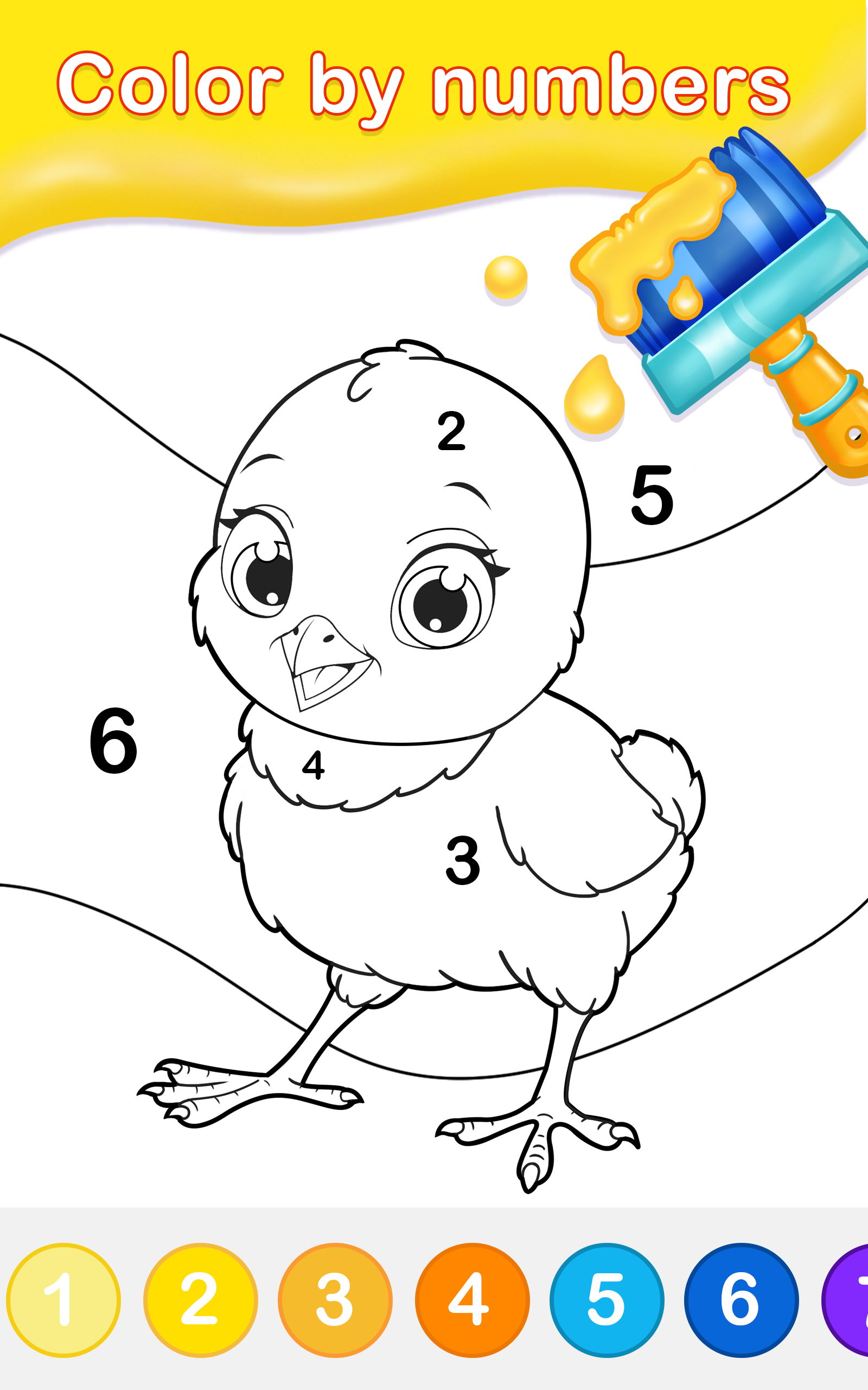 Happy Kids Coloring Book by Numbers - Drawing & Learning Game - App on ...
