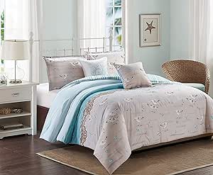 Amazon.com: Seaside Resort Sandpiper Comforter Set, King, Blue : Home ...
