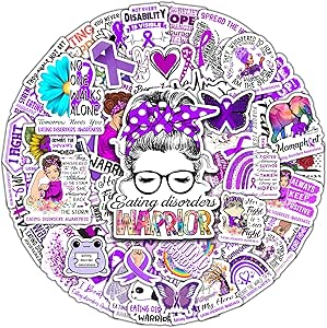 Amazon.com: BIGZORO Pack 50 PCS Eating Disorder Awareness Stickers ...