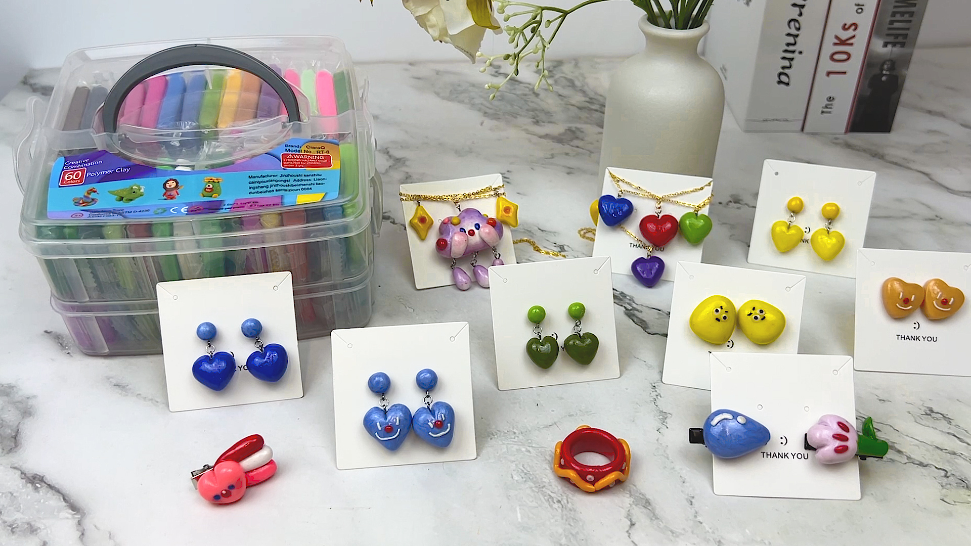 Watch Polymer Clay Jewelry Making Kit For Beginner/ Artist on Amazon Live