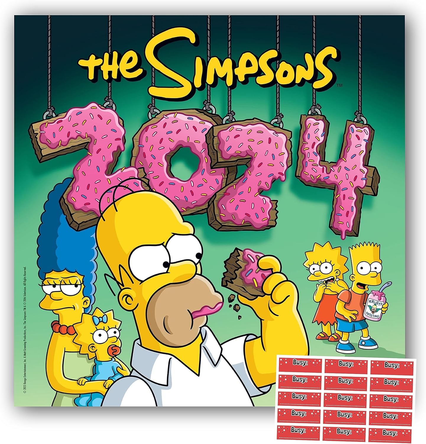 Danilo Promotions Limited The Simpsons Calendar 2023 Official Square ...