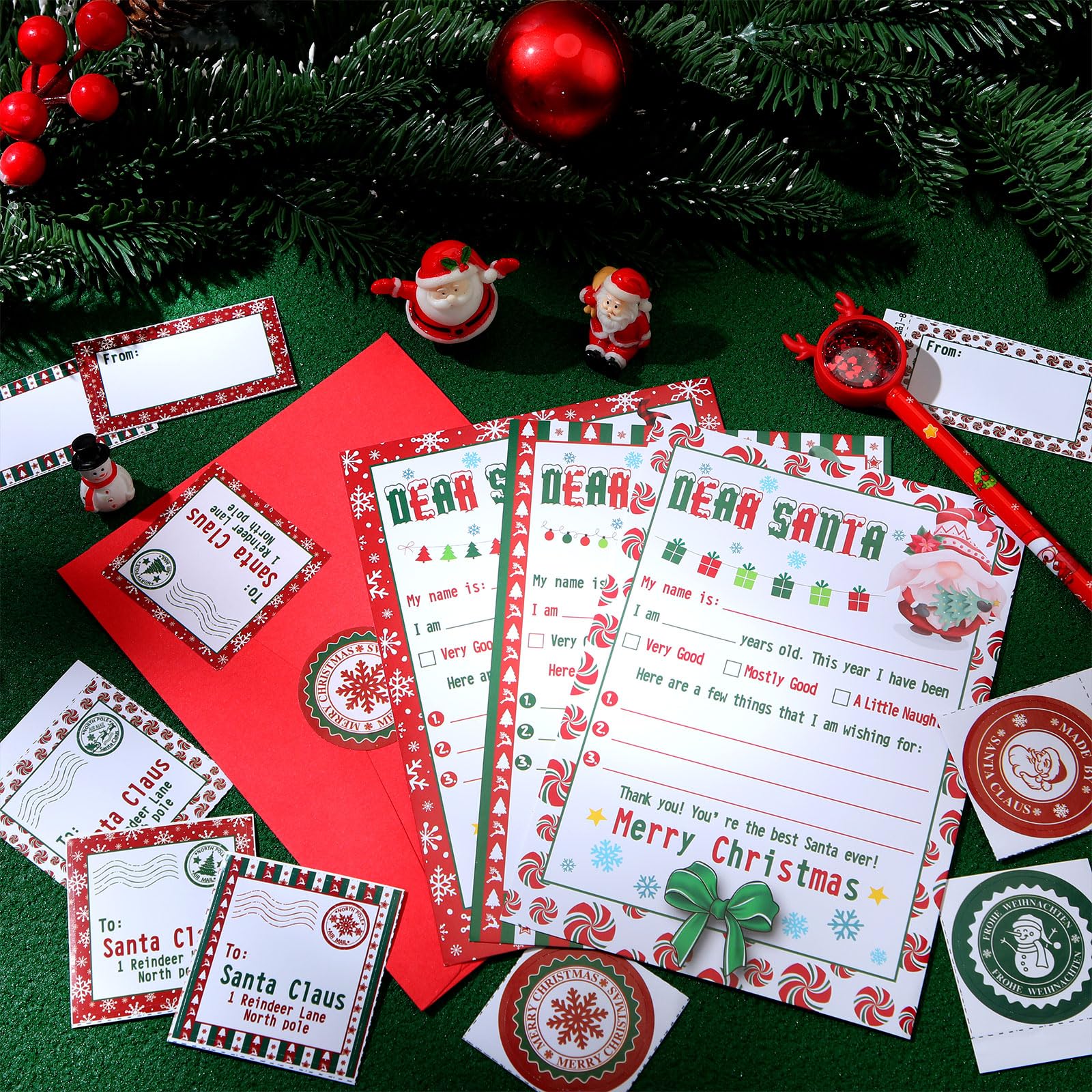 Snapklik.com : 75 Pcs Letter To Santa Christmas Wish List Writing Kit ...