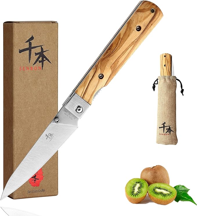 Amazon.com: SENBON 440A stainless steel Ultra sharp pocket folding ...