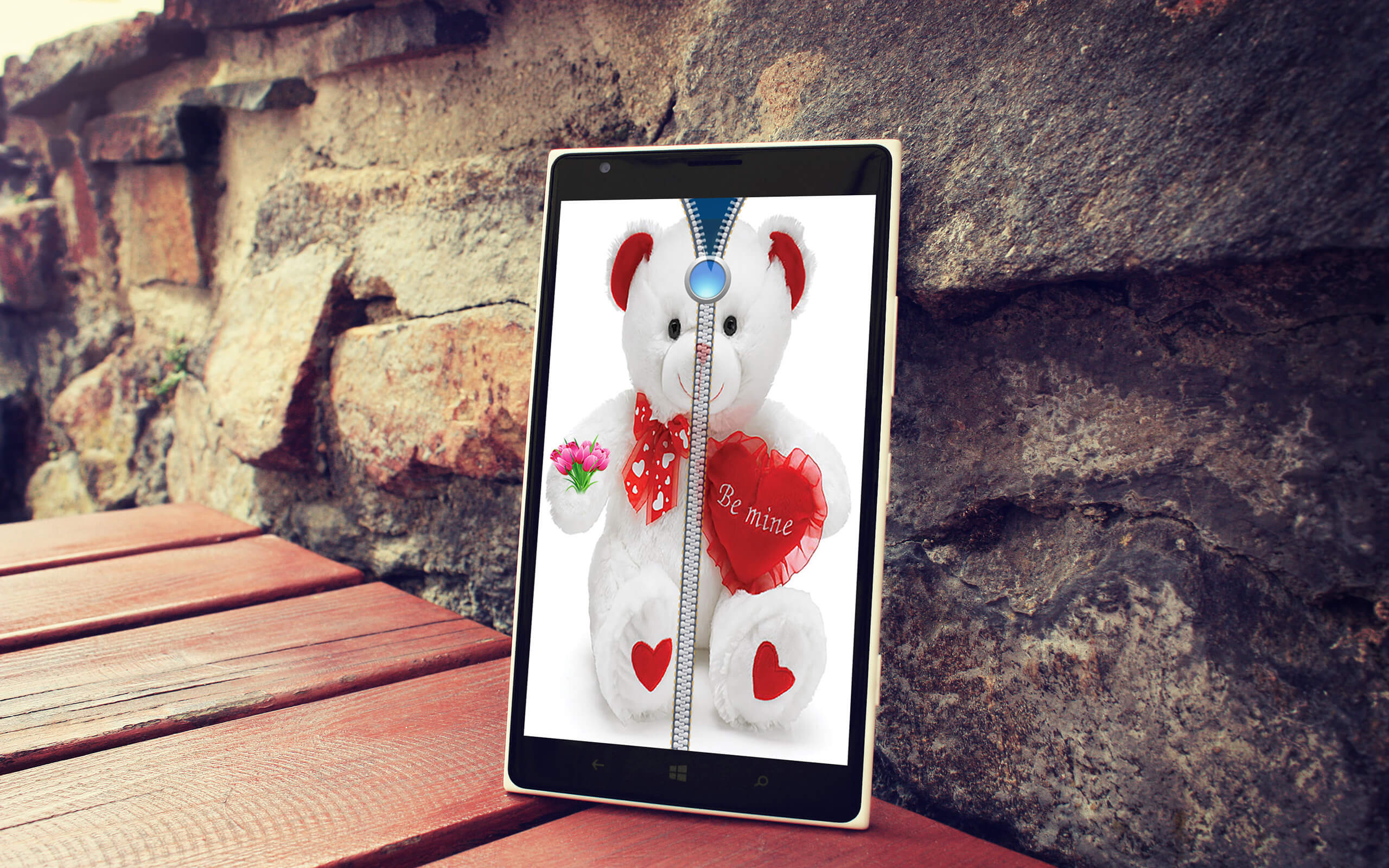 Cute Teddy Bear Zipper Lock - App on Amazon Appstore