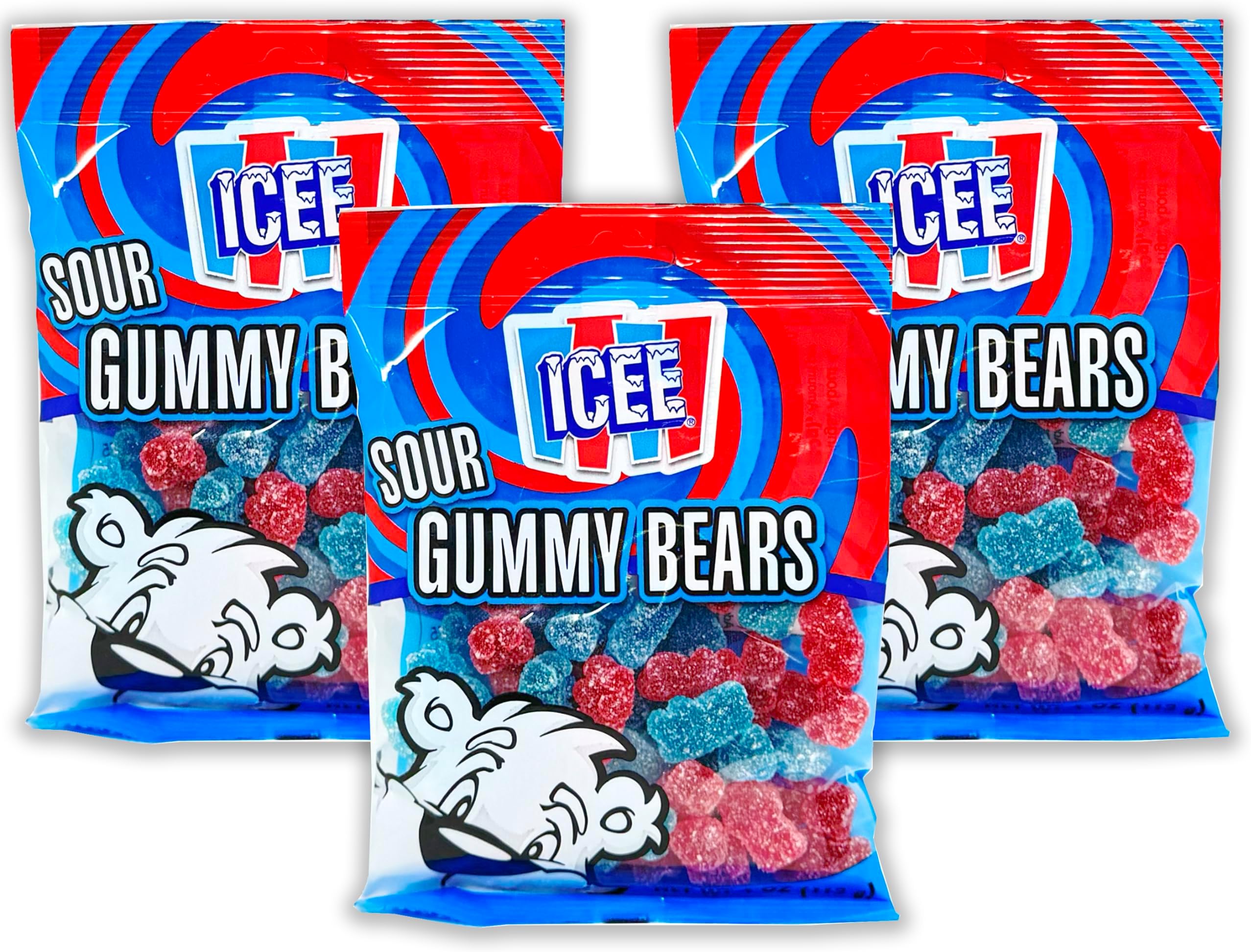 Amazon.com : Icee Sour Gummy Bears, Sour Candy, Gummy Candy Cherry and ...