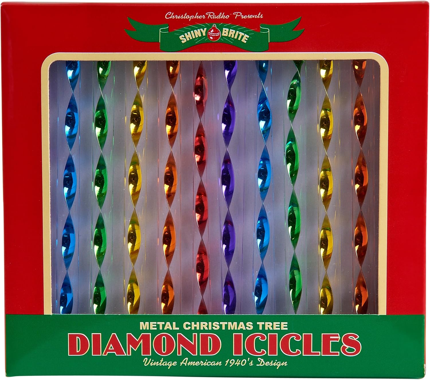 Amazon.com: Christopher Radko Shiny Brite Rainbow 5-Inch Metal Diamond ...