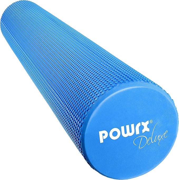POWRX Yoga-rulle inkl. träning/Pilates-rulle/Foam-rulle/Fasciaträning ...