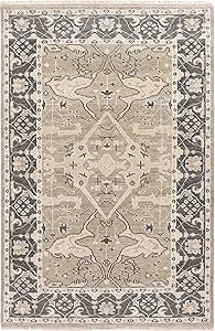 Amazon.com: Lush Rugs Hand Knotted Oushak Area Rug, Grey Blue Heathered ...