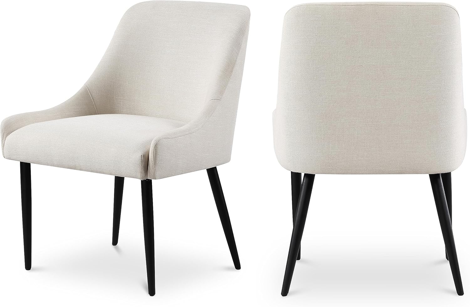 Amazon.com - Meridian Furniture Camden Beige Linen Textured Fabric ...