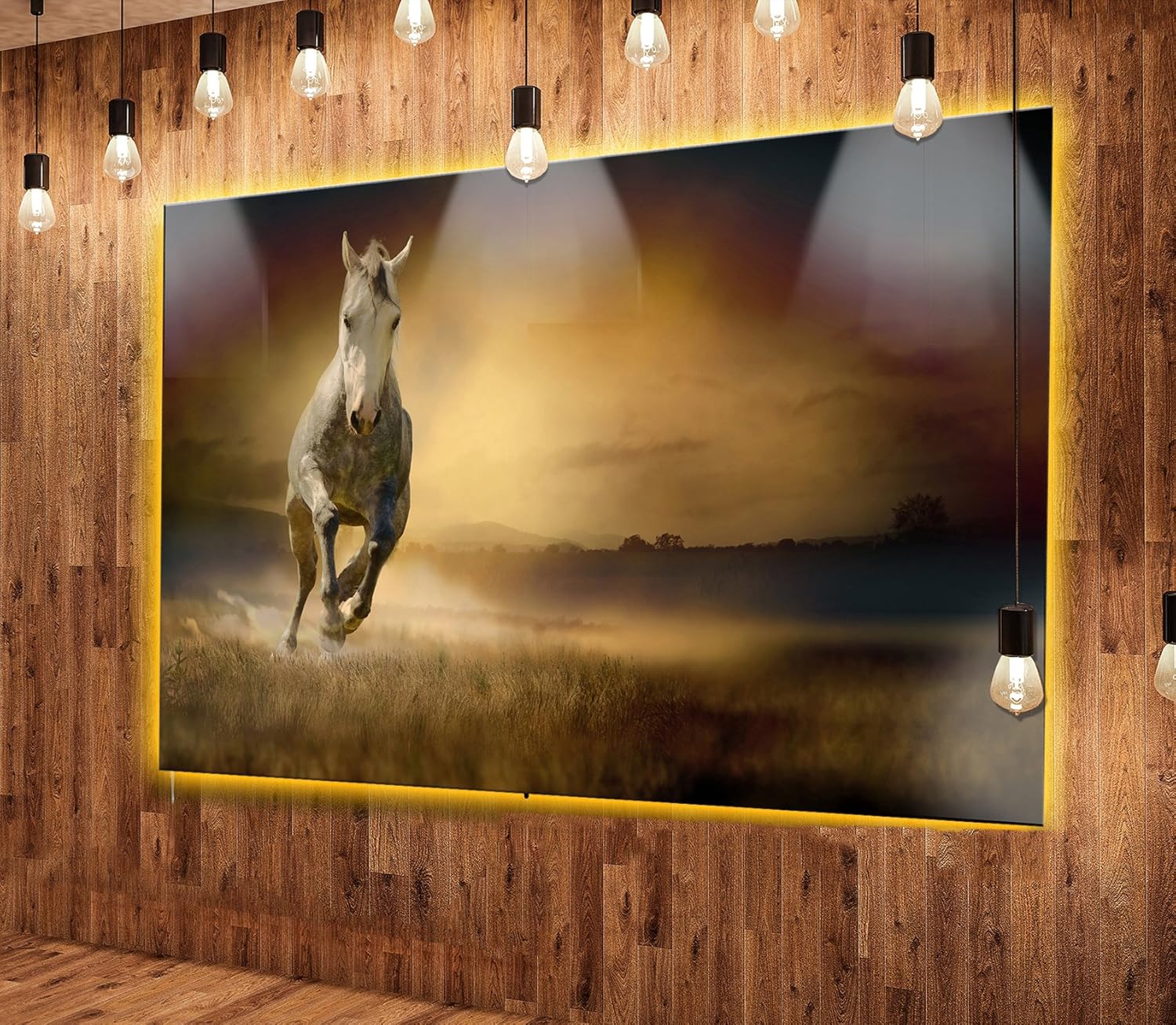 Amazon.com: Designart Wall Art Metal Art-48x40, 48x40-LED Backlight ...