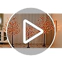 Amazon.com: 2 Pack 4FT Artificial Lighted Maple Tree, Fall Decorations ...