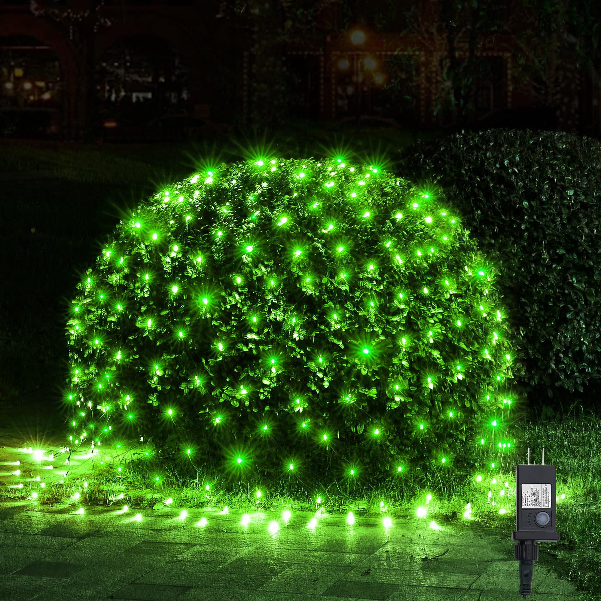 WBao Christmas Net Lights, 200LED 8.4ft x 5.2ft Christmas Bushes Lights ...