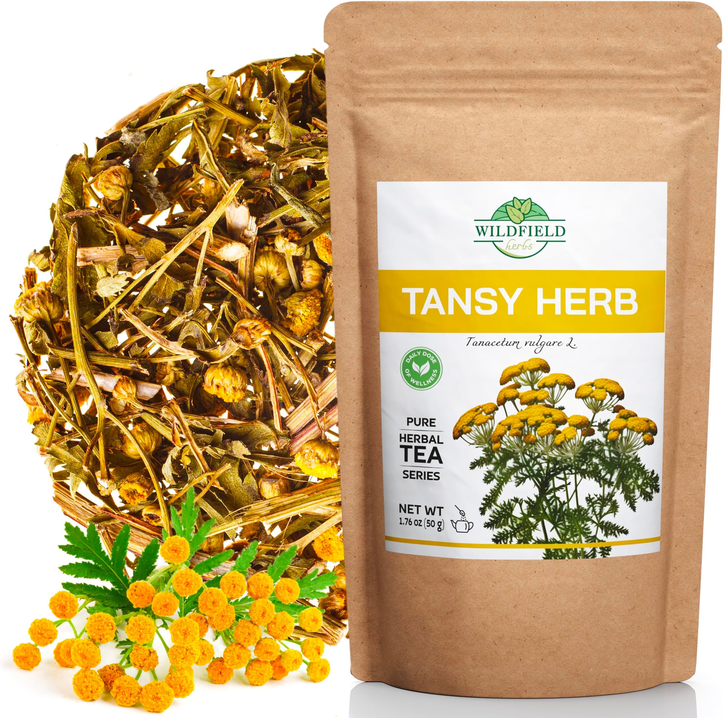 Amazon.com : 1.8 oz. Pishma Tea Tansy Flowers Herbal Tea (Tanacetum ...