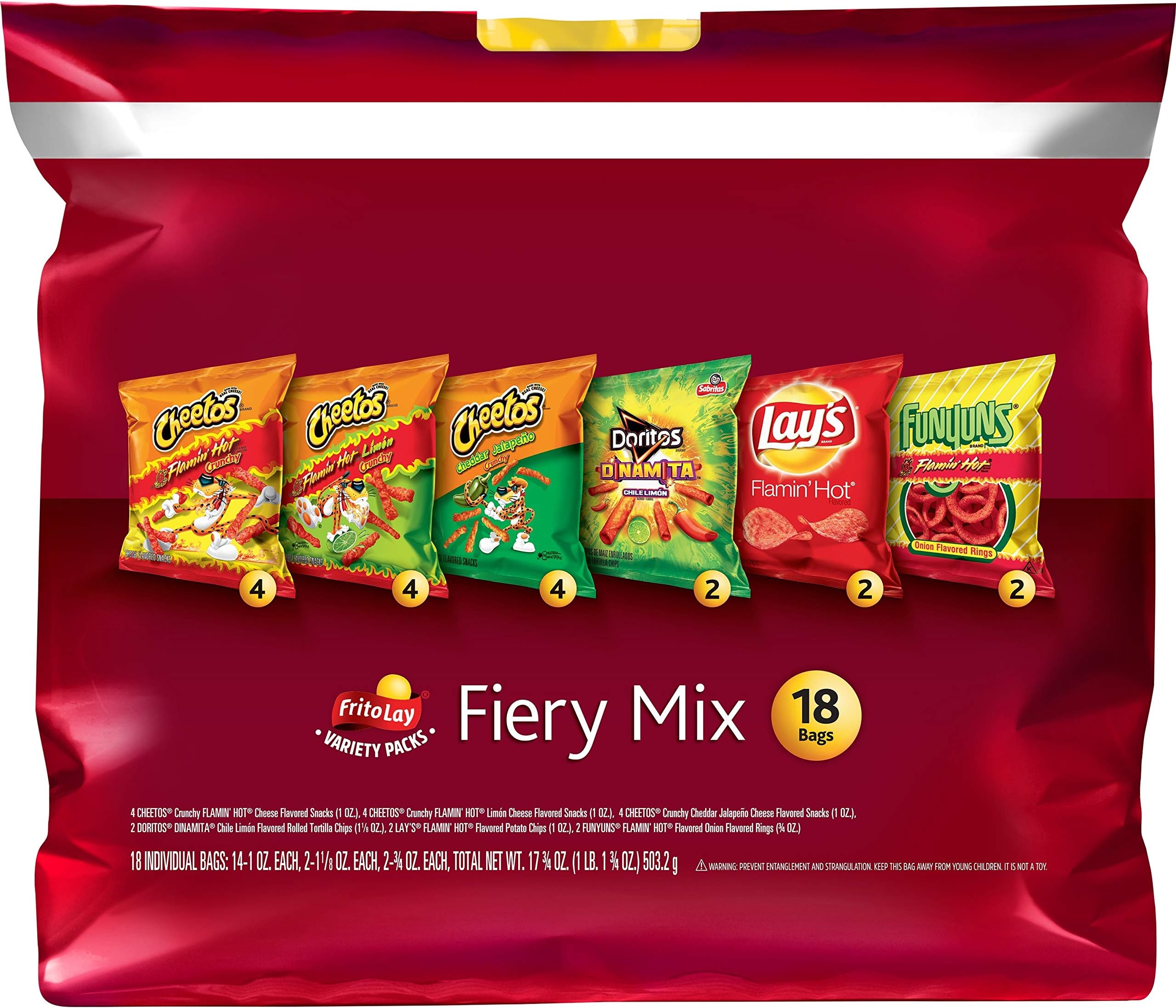 Amazon.com: Frito-Lay Fiery Mix Variety Pack, 18 Count