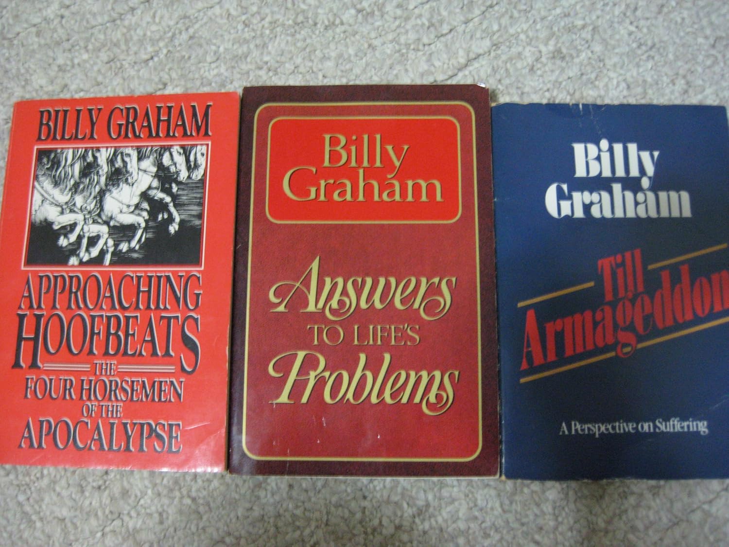 Three Billy Graham Paperbacks - Answers to Life's Problems; Approaching ...