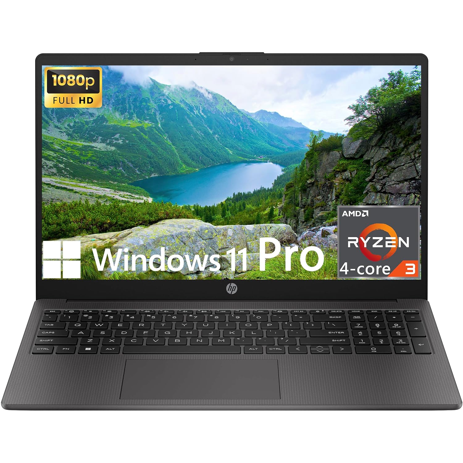 HP 255 G10 Business Laptop, 15.6" FHD Display, 4-core AMD Ryzen 3 7330U ...