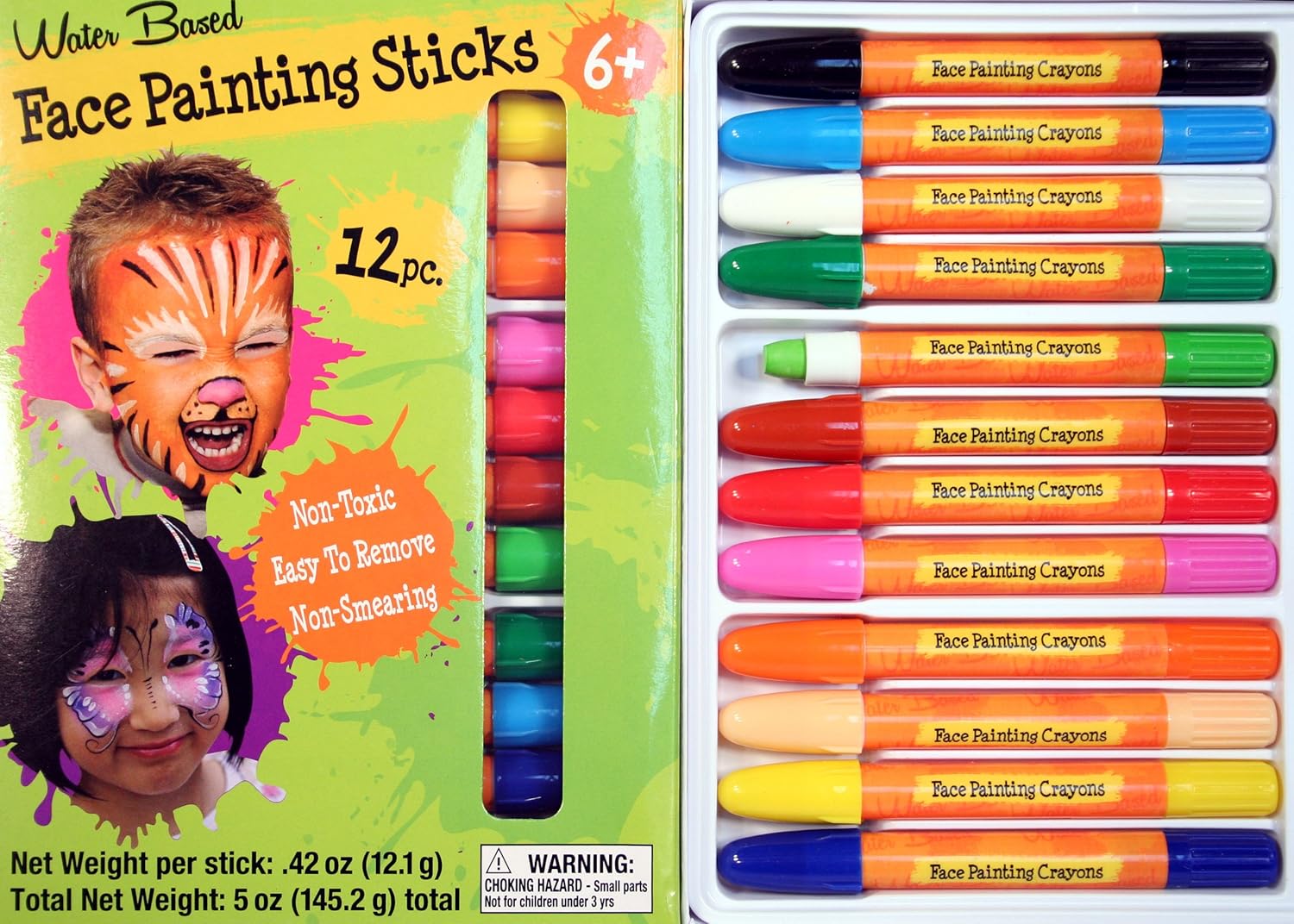Amazon.com: Face Painting Sticks 12 Color Set -Long Lasting Twist up ...