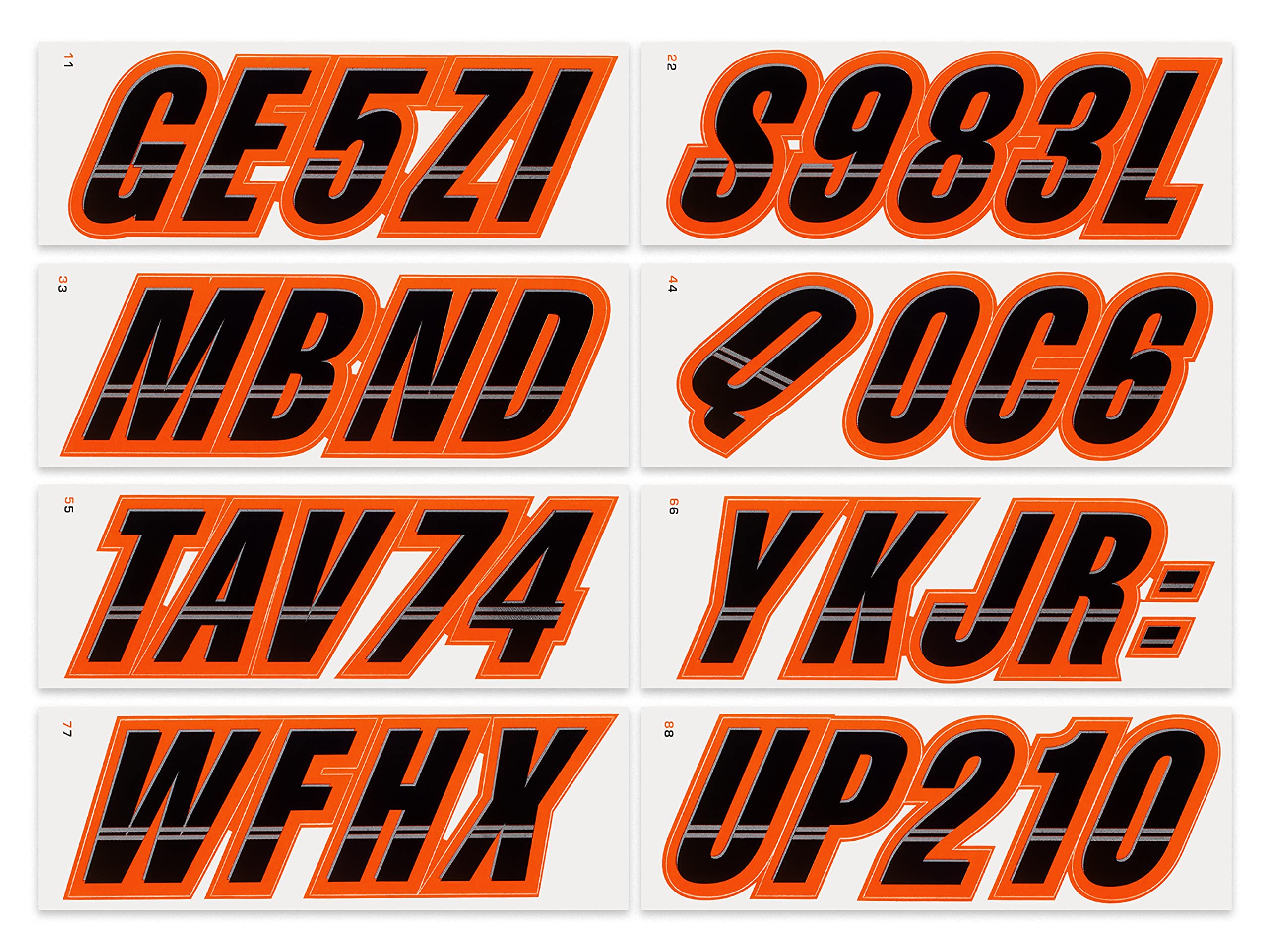 Snapklik.com : STIFFIE Techtron Black/Orange 3" Boat & PWC Registration ...