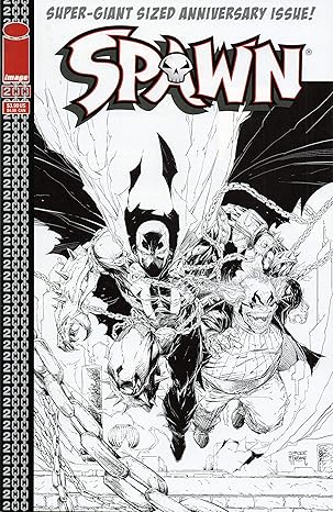 Amazon.com: Spawn #200 1-to-25 Jim Lee Sketch Cover Black and White Variant: Todd McFarlane: Books