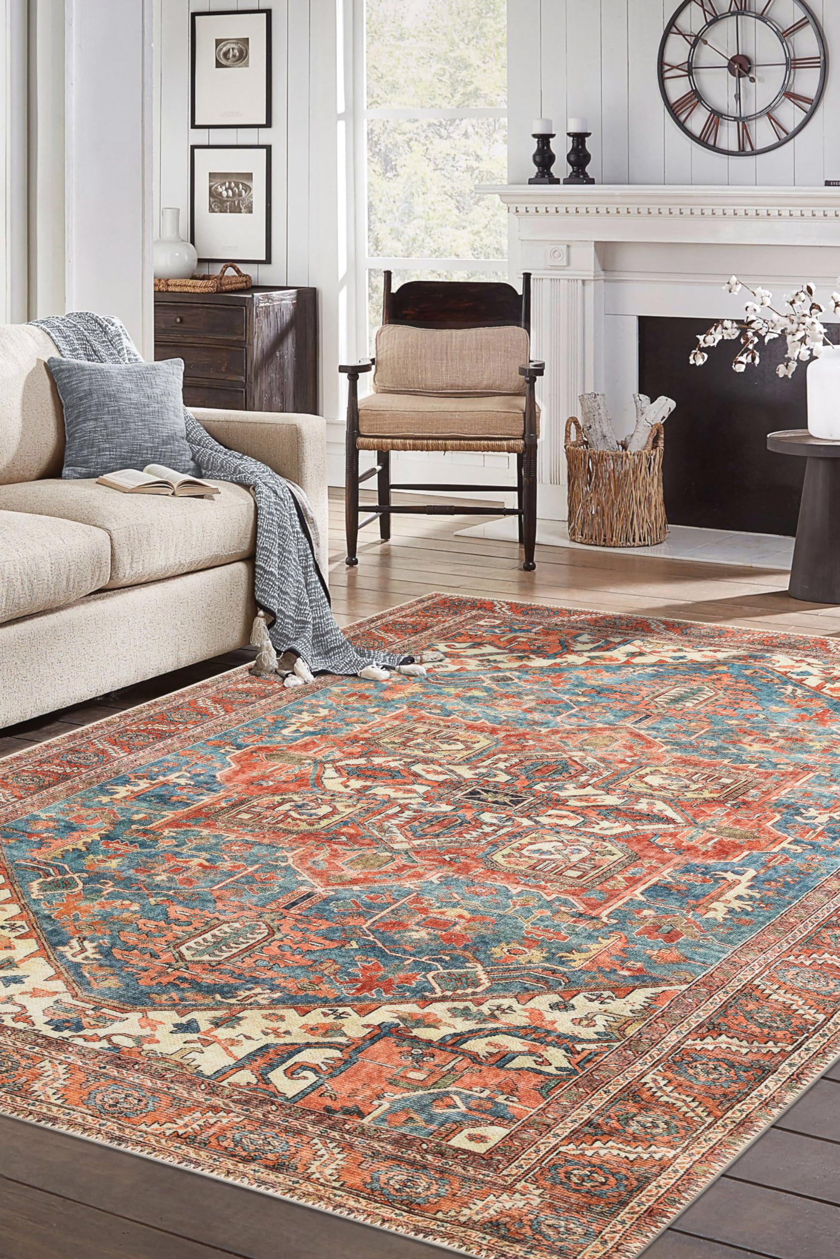 Keen Home Design Machine Washable Area Rugs with Non-Slip Backing ...