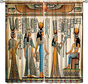 Amazon.com: Egypt Queen Curtain Ancient Egyptian History Mural Old ...