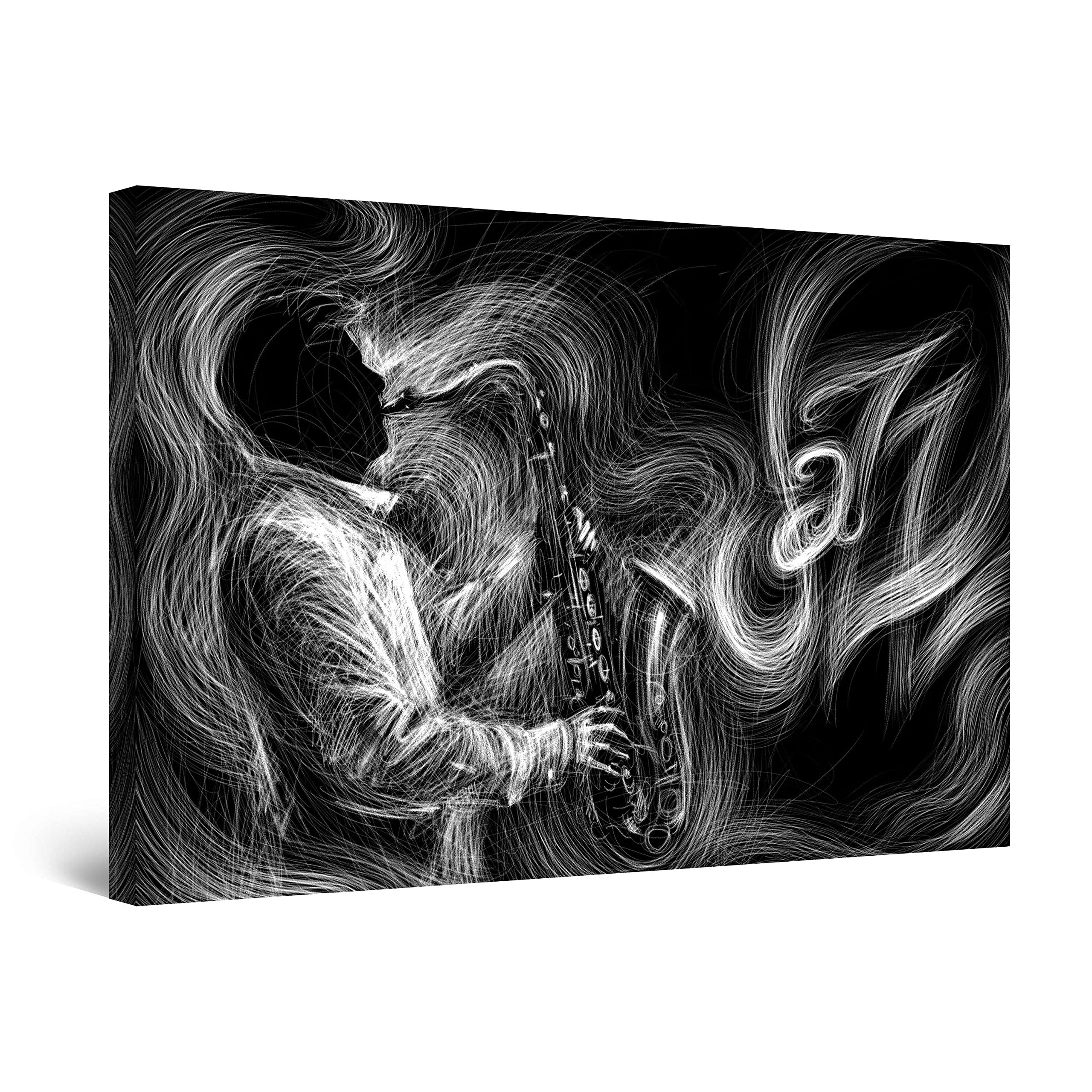 Jazz Black And White Wallpaper