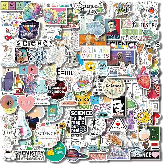 GADGETS WRAP Natural Sciences Stickers Pack, Physics, Chemistry ...