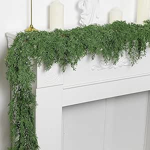 Amazon.com: 6 Ft Christmas Norfolk Pine Garland, Dense Pines Realistic Touch Garland Ornaments ...