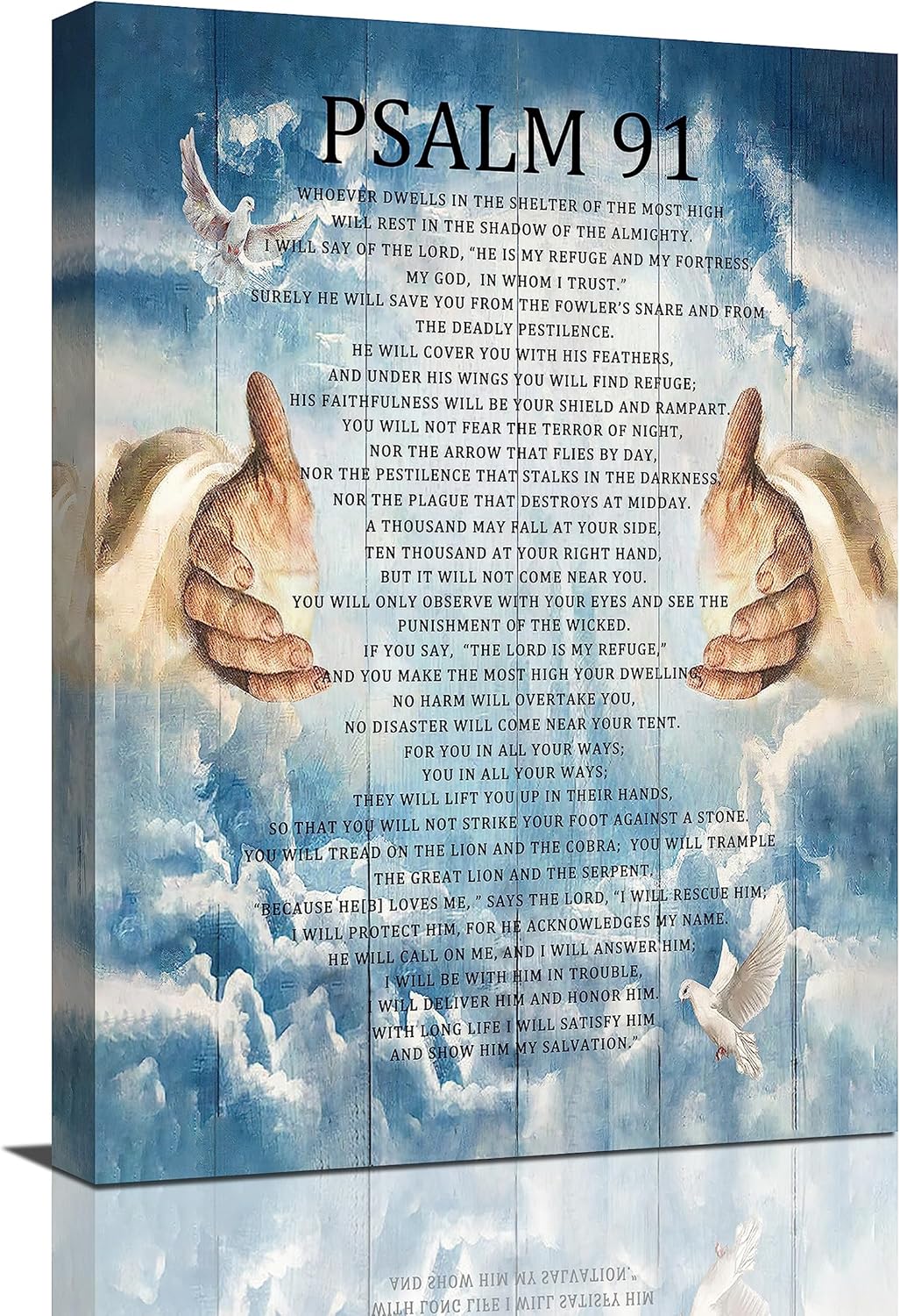 Amazon.com: Psalm 91 Wall Art Scripture Pictures Wall Decor Bible Verse ...